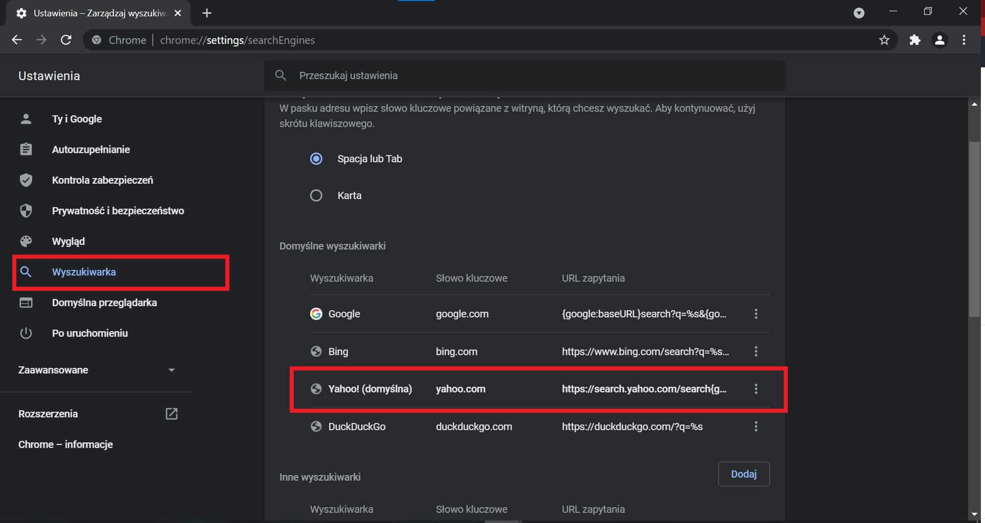 Jak usunąć wyszukiwarkę yahoo z Google Chrome - Mobilny Serwis IT